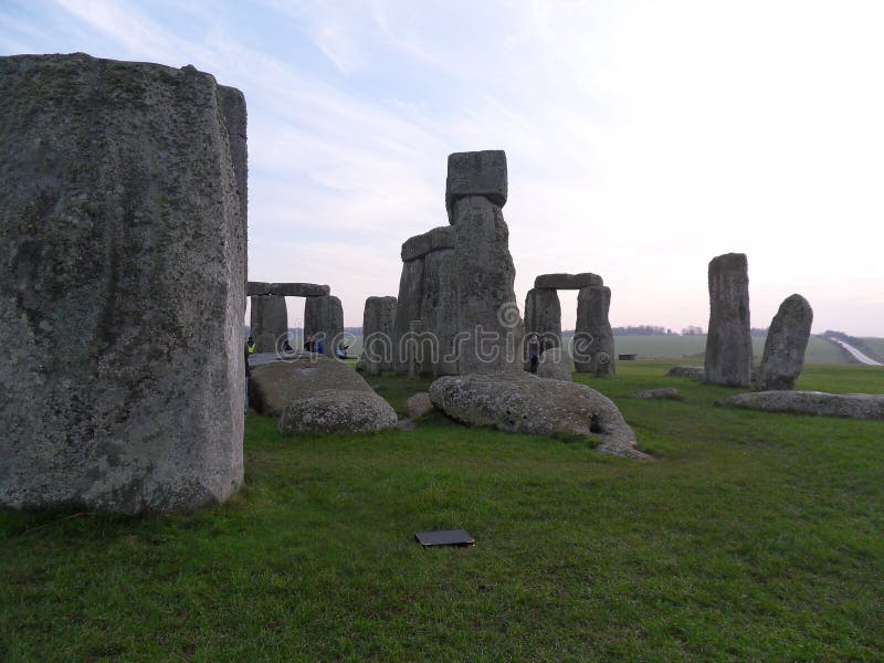 Stone Henge in England Winter Time Corner View Stock Photo - Image of ...