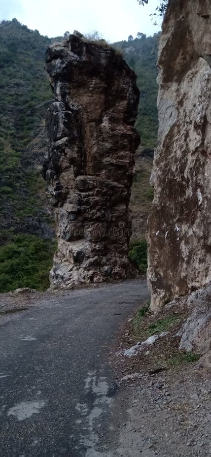 Stone hill on road stock image. Image of adventure, stone - 173738419