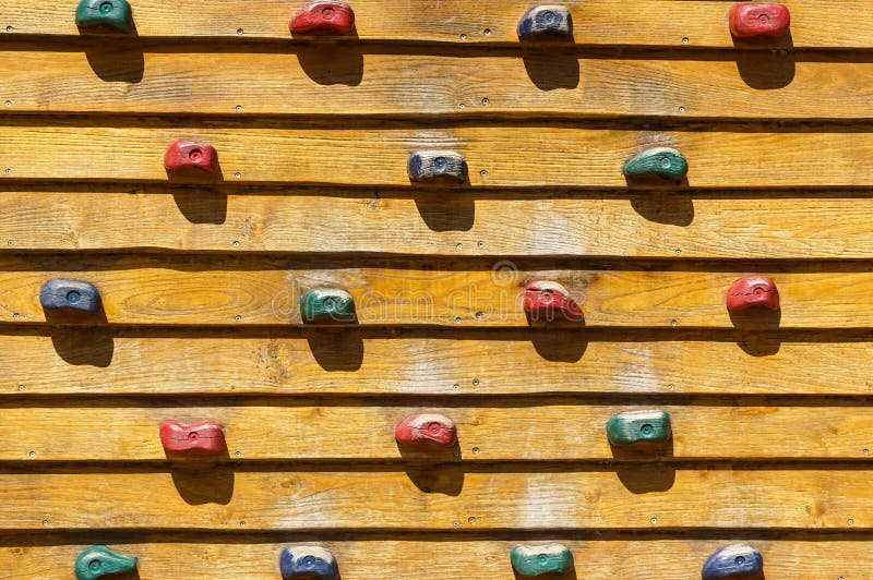 Stone Hooks of Various Shapes. Training for Climbers. Wall for Climbers ...