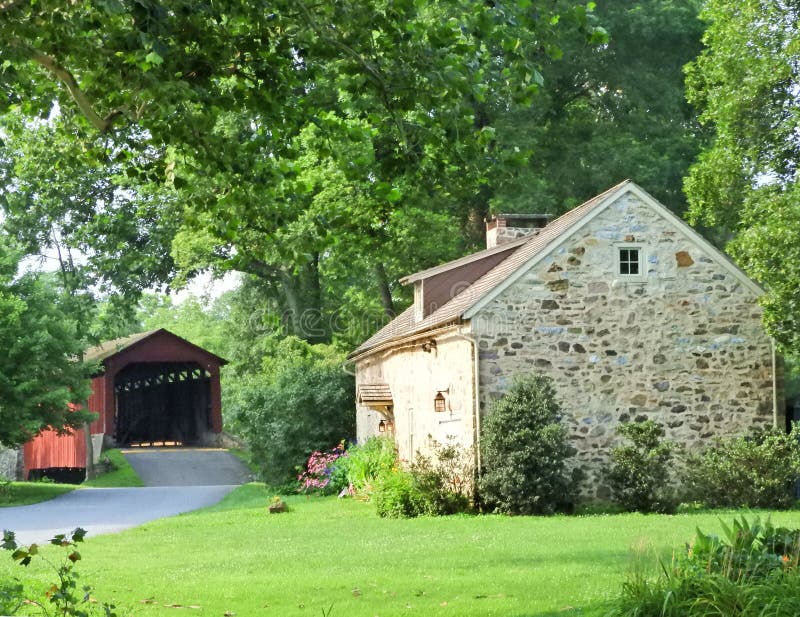 National Historic Stone House and Covered Bridge Pooles Forge ...