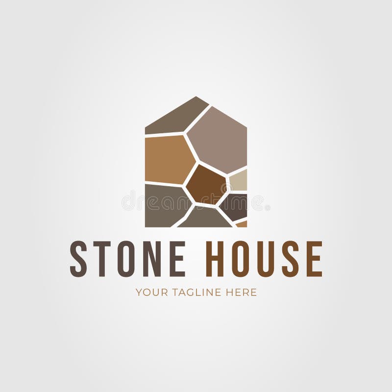 Stone House or Flagstone Flooring Logo Vector Illustration Design Stock ...