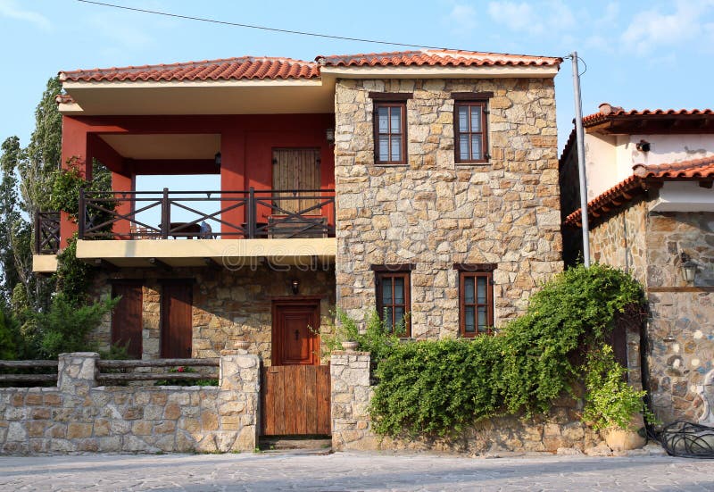 Stone House Parthenonas Greece Stock Photo - Image of stone, rock: 20685888