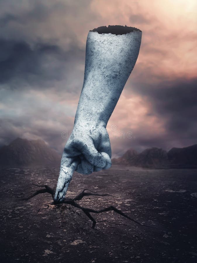 Stone human hand stock photo. Image of clouds, mountains - 65557064
