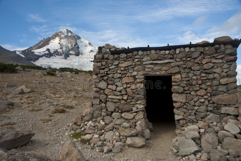 Stone hut stock image. Image of snow, northwest, pacific - 17405087