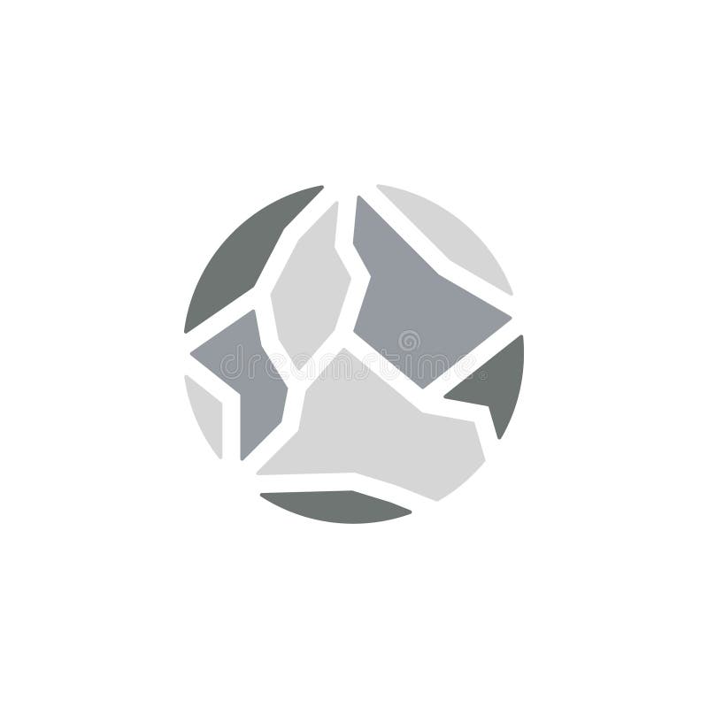 Stone Icon Logo Vector Illustration Stock Vector - Illustration of ...