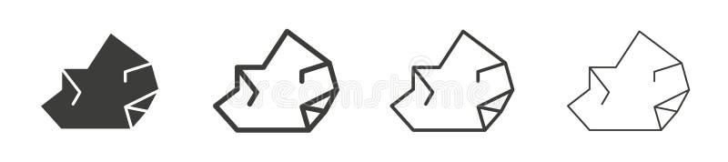Stone Icon Vector Set on White Background Stock Vector - Illustration ...
