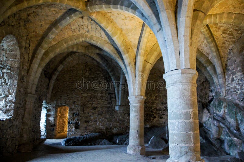 The Stone Interior of the Castle. Editorial Stock Image - Image of ...