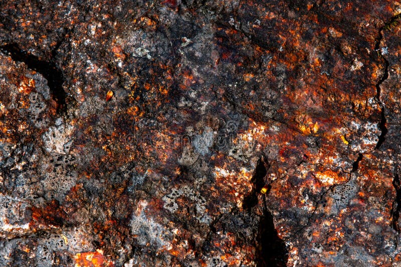 Stone with Iron Ore and Quartz Stock Image - Image of piece, metallic ...