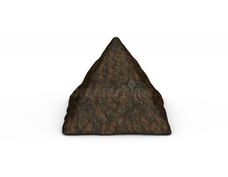 Stone Isolated on White Background.Stone Pyramid. Stock Illustration ...