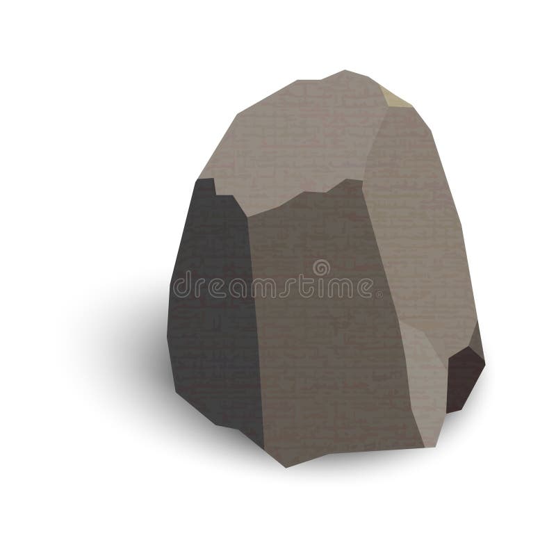 Stone Isometric on White Background. Stock Illustration - Illustration ...