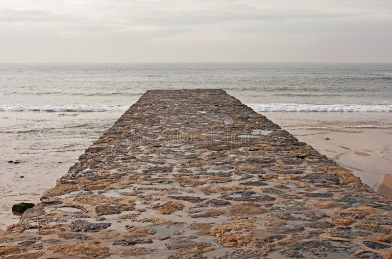 Stone jetty stock photo. Image of marine, blue, empty - 22518722