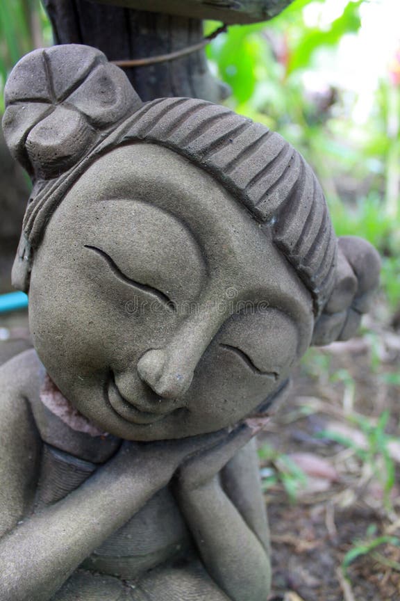 Stone kid stock image. Image of years, innocence, statuethai - 26005021