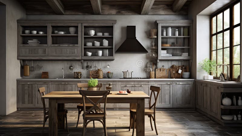 Stone kitchen grey stock illustration. Illustration of versatile ...