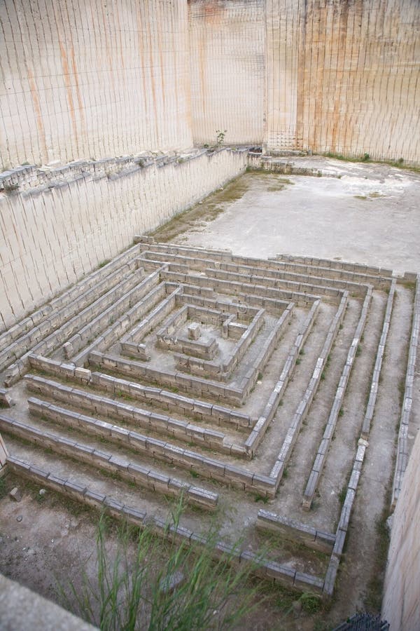Stone labyrinth stock photo. Image of baleares, menorca - 18834650