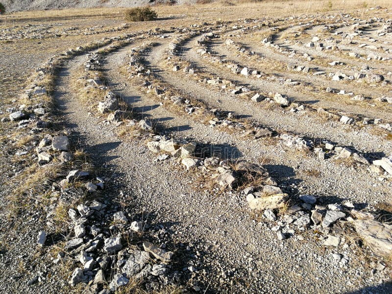 Stone Labyrinth stock photo. Image of jens, tourist - 302730538