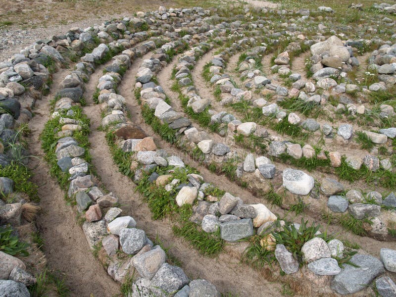 Stone labyrinth stock photo. Image of circle, mutliple - 11593494