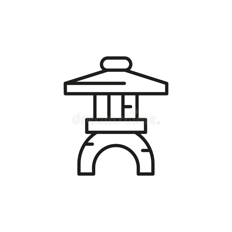 Stone Lantern icon stock illustration. Illustration of delicate - 330880004
