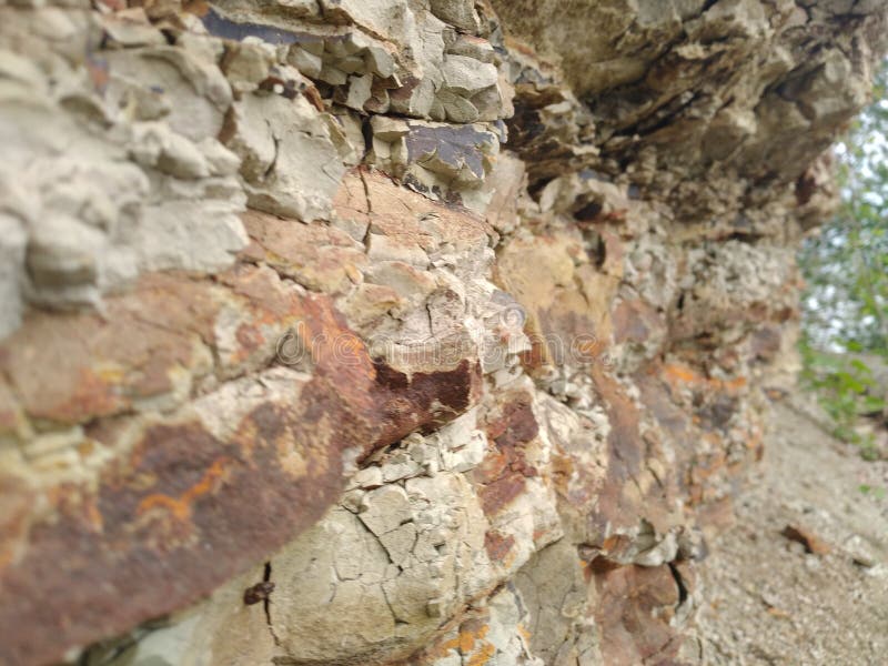 Stone Layer in the Hill Indonesia Stock Image - Image of bedrock, layer ...