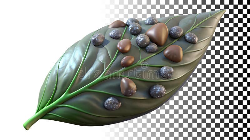 Stone Leaf, Textured Nature Element, Earthy and Organic Design Png ...