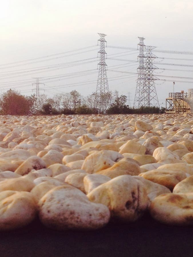 Stone and light poles stock photo. Image of building - 48847700