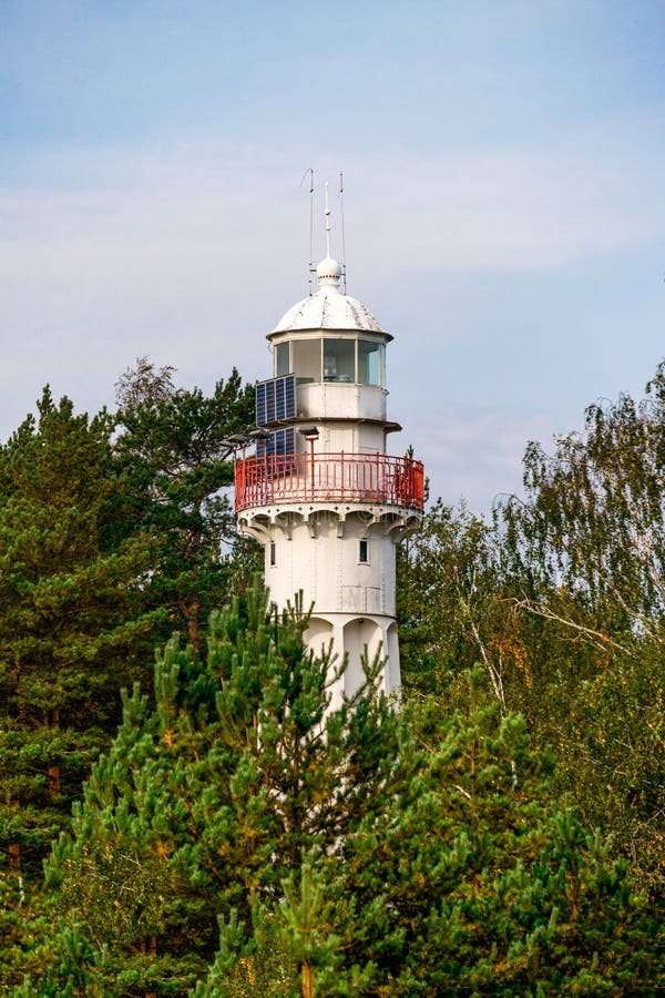 Stone Lighthouse on the Baltic Sea Coast in Latvia Stock Photo - Image ...