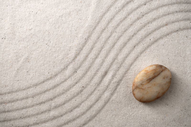 Stone and Lines Drawing on Sandy Texture Background Stock Image - Image ...