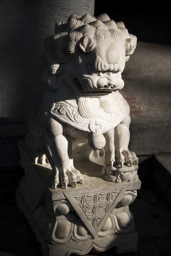 Stone lion stock photo. Image of lion, asia, traditional - 39483480
