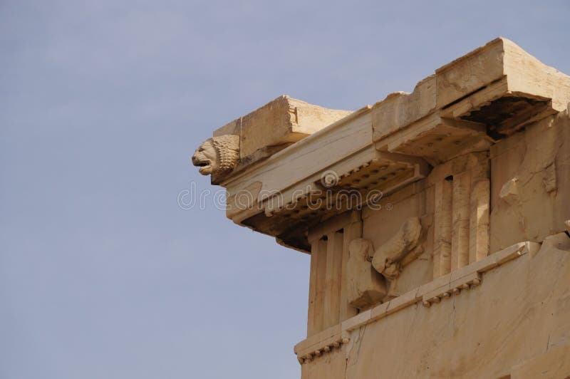 Stone Lion Head at the Erechteion, Acropolis, Athens, Greece. Stock ...