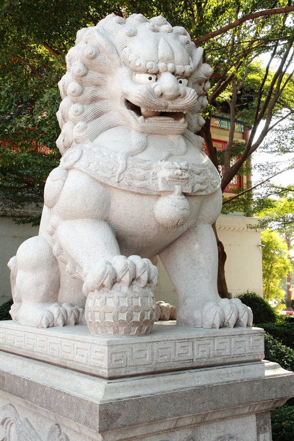 Stone Lion stock image. Image of chinese, face, mouth - 72817817