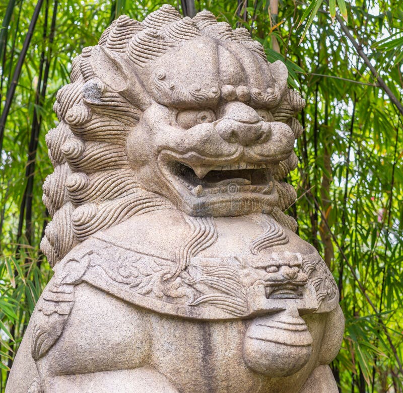 Stone lion statue stock photo. Image of china, empire - 251359608