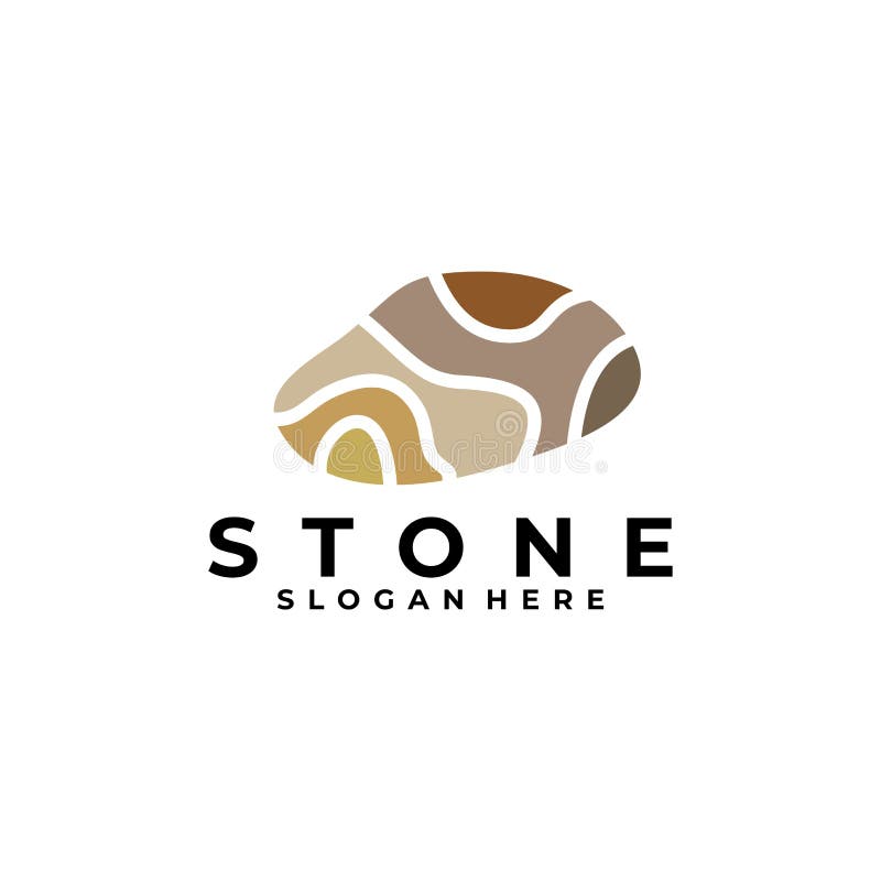 Stone Logo Design Vector Isolated Stock Vector - Illustration of ...