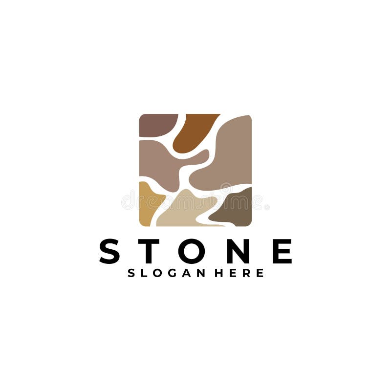 Stone Logo Design Vector Isolated Stock Vector - Illustration of ...