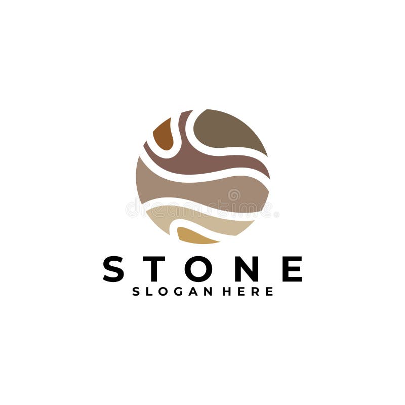 Stone Logo Design Vector Isolated Stock Vector - Illustration of ...