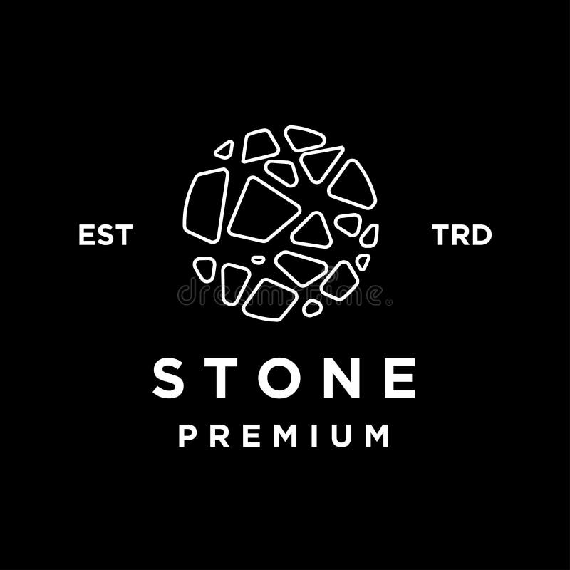 Stone Logo Icon Design Illustration Stock Vector - Illustration of ...