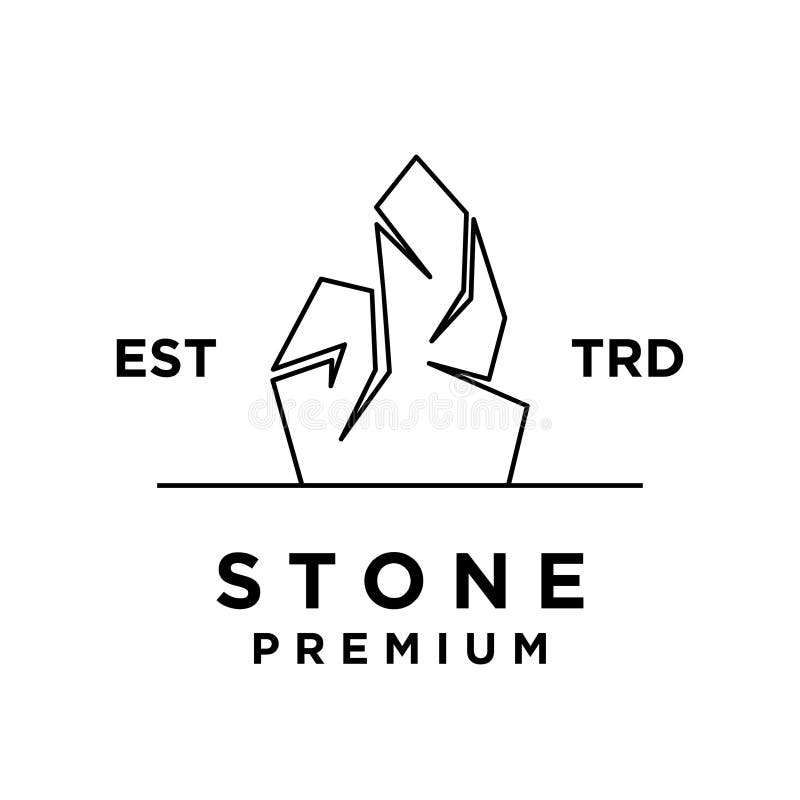 Stone Logo Icon Design Illustration Stock Vector - Illustration of ...