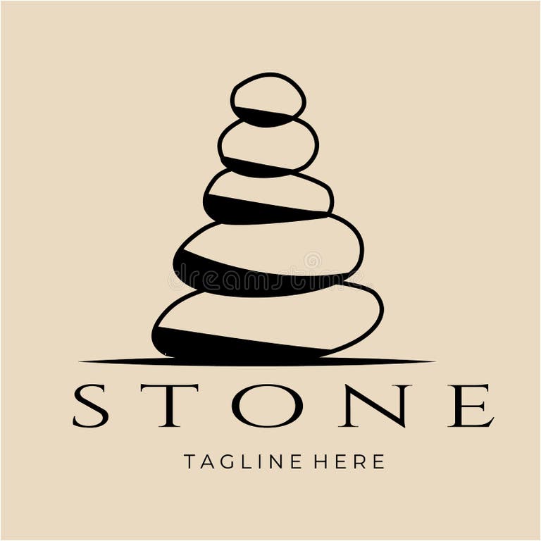 Stone Logo, Icon Template Design, with Emblem Illustration Stock ...