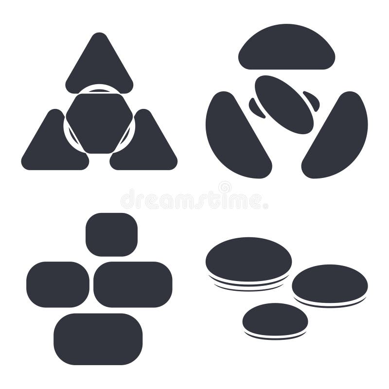 Stone Logo Template Icon stock vector. Illustration of polygon - 340601093