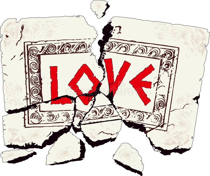 Stone love stock vector. Illustration of ruined, material - 26828505