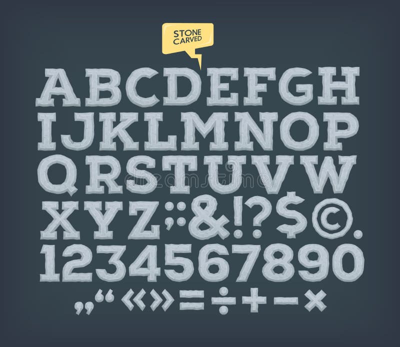 Stone Carved Font Stock Illustrations – 232 Stone Carved Font Stock ...