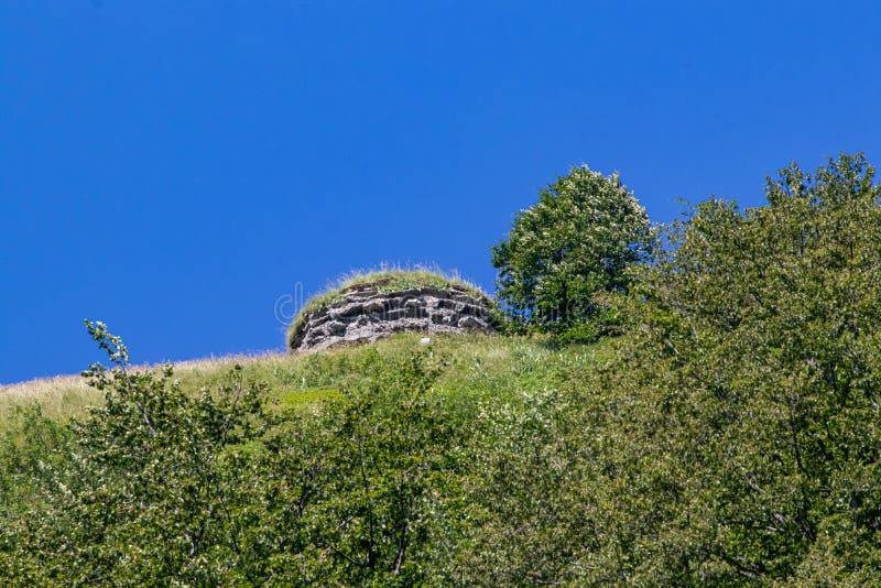 Stone Made Bunker from Side Stock Image - Image of defense, army: 209251483