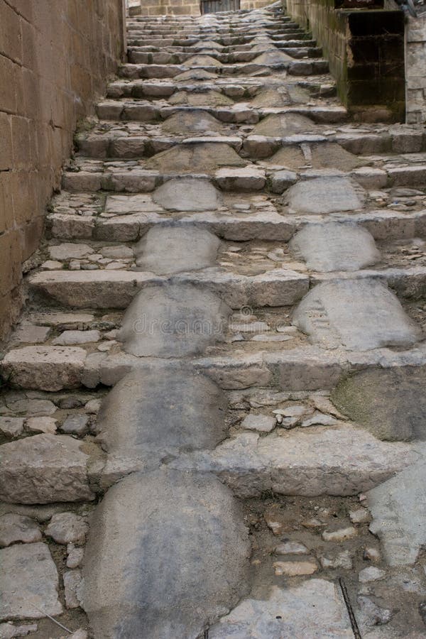 Stone Made of Flight of Steps Covered by Cement in the City of Matera ...