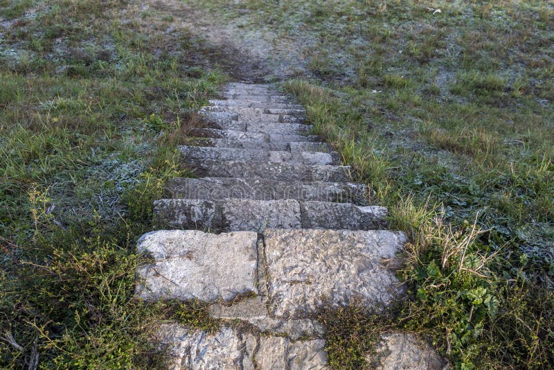 Stone Made Stairs Top View stock image. Image of foot - 177855321