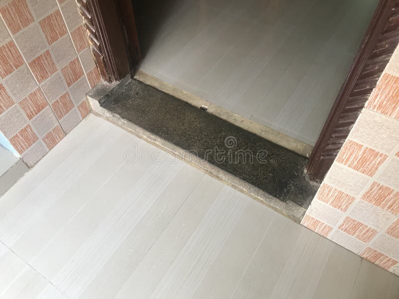 Stone Made Threshold at the Doorstep of an House or Home Construction ...