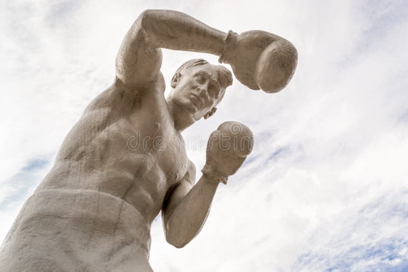 Stone Man Boxer stock image. Image of lively, gloved - 53662671