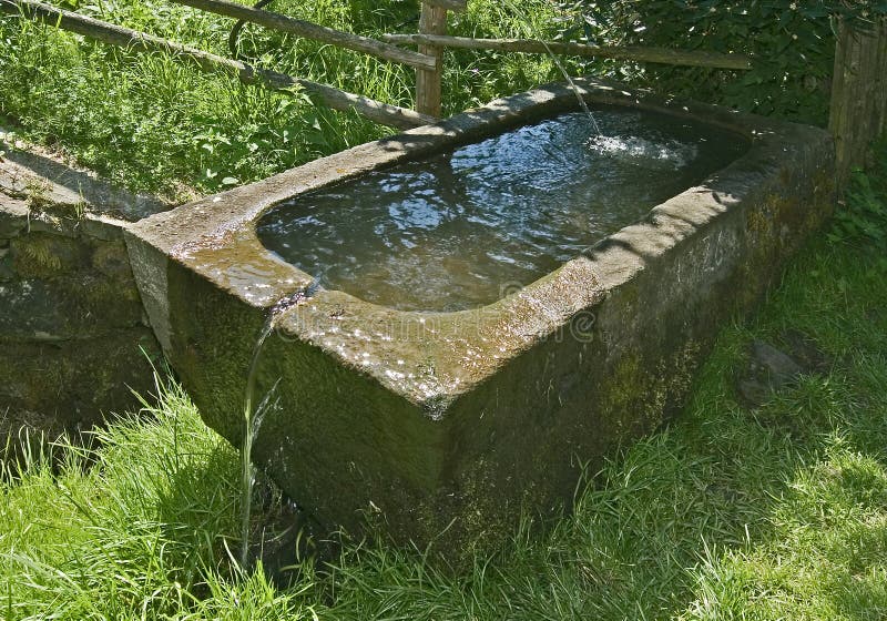 Stone manger stock image. Image of vintage, water, stone - 7361225