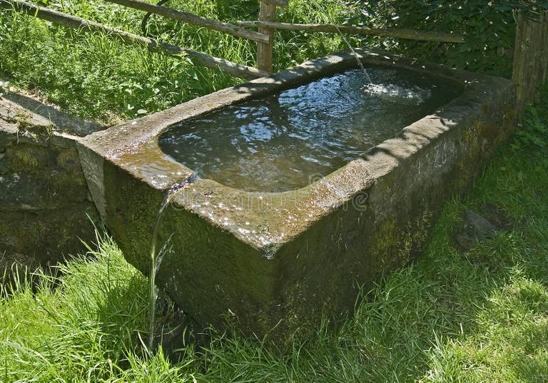 Stone manger stock image. Image of vintage, water, stone - 7361225