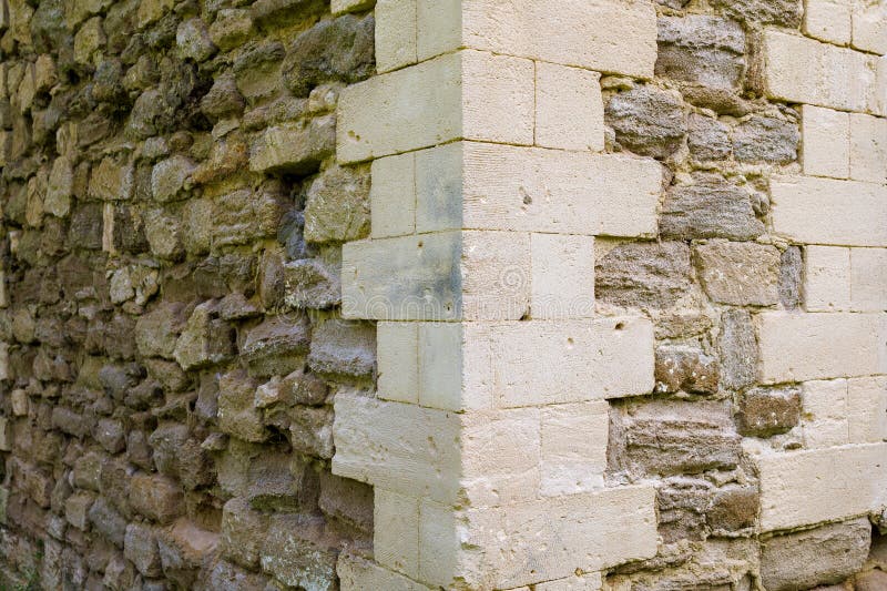 Stone Masonry Corner Texture of Rough and Smooth Blocks Stock Photo ...