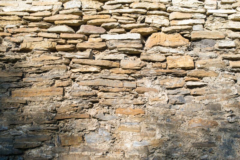 Stone Masonry with Rich and Various Texture Stock Image - Image of ...