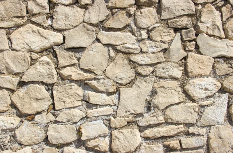 Stone Masonry Wall Texture with Clear Yellow Stones Close View Stock ...