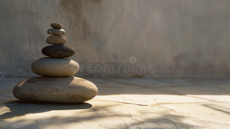 Stone Meditation Pile stock photo. Image of generated - 367128470